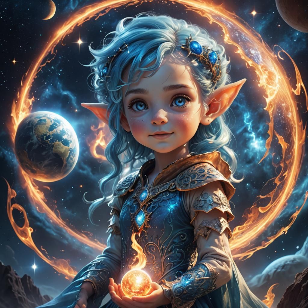 Blue Flames elf of the blue planet. - AI Generated Artwork - NightCafe ...