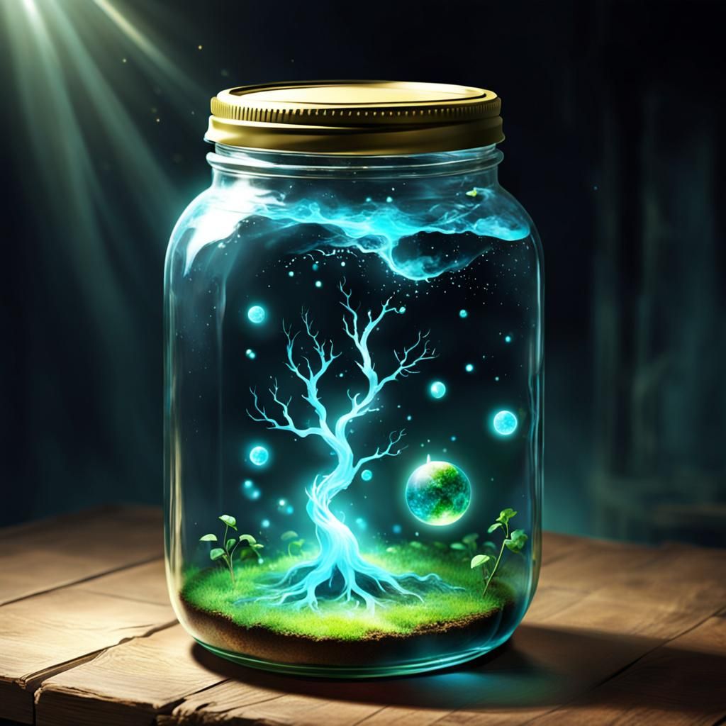 Things in jars - AI Generated Artwork - NightCafe Creator