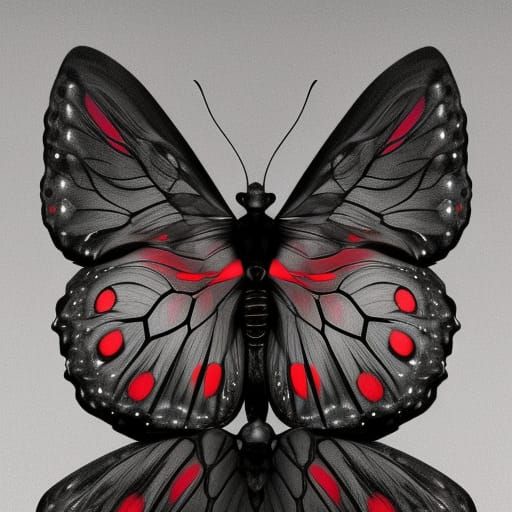 Creepy dark butterfly - AI Generated Artwork - NightCafe Creator