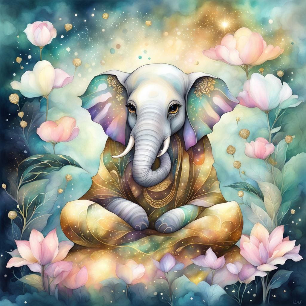 Old wise master elephant - AI Generated Artwork - NightCafe Creator