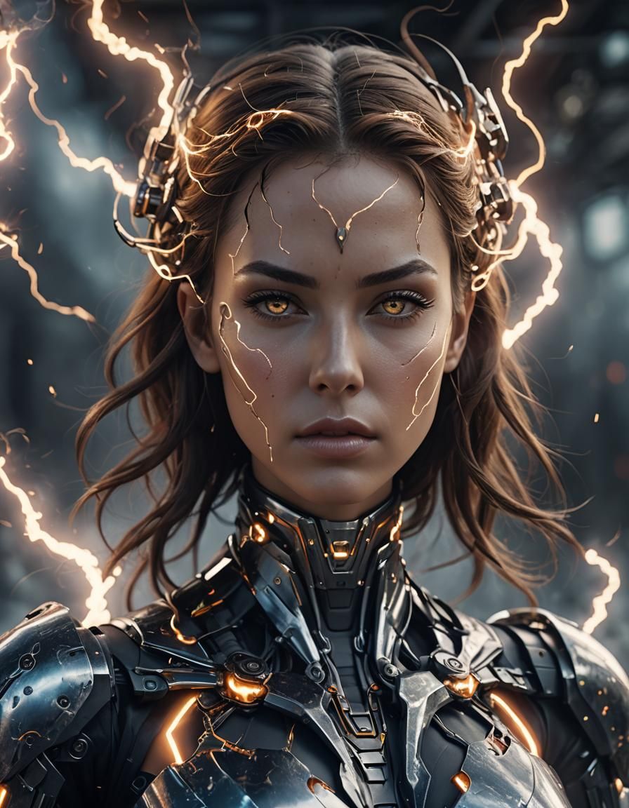 Lightning Woman - AI Generated Artwork - NightCafe Creator