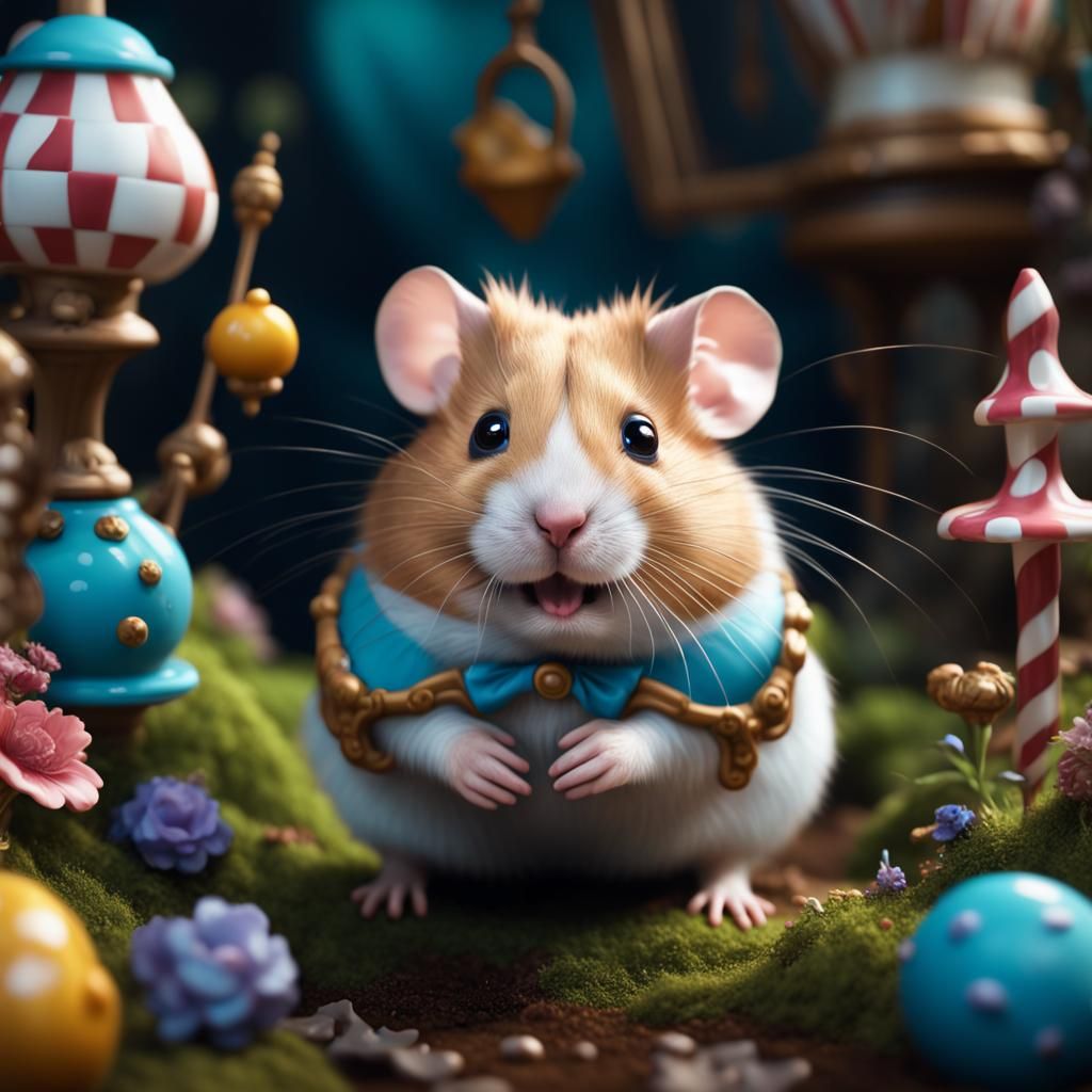 A hamster in wonderland - AI Generated Artwork - NightCafe Creator