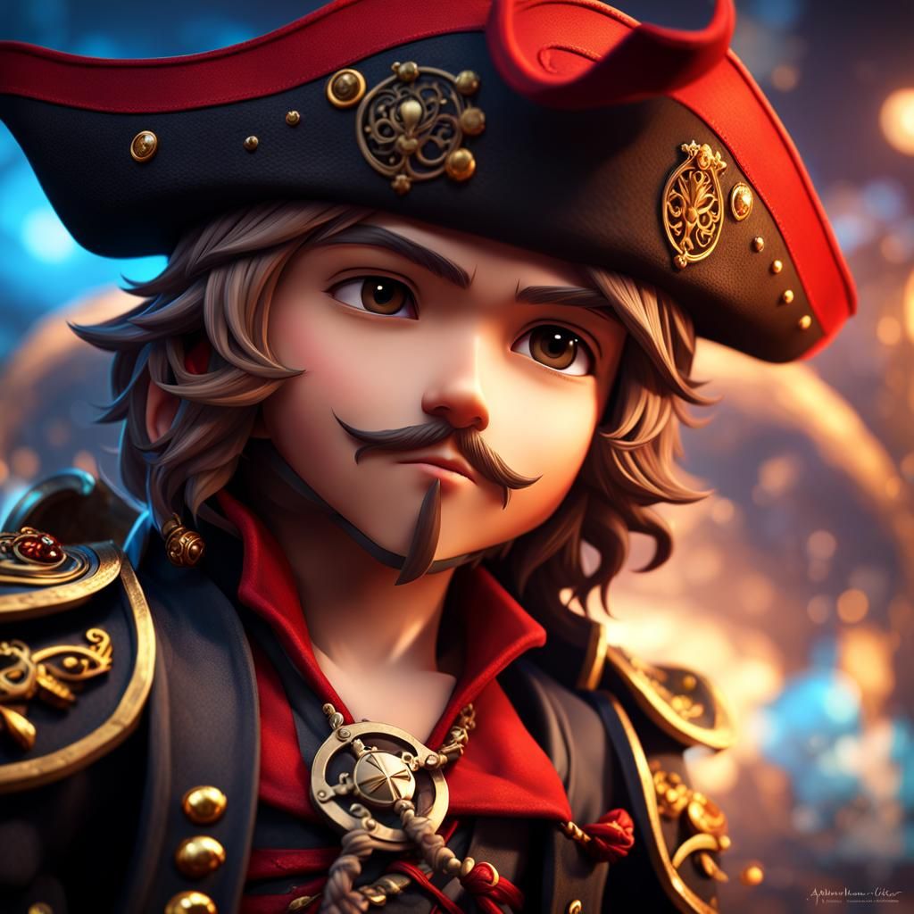 Captain Red Plunder - AI Generated Artwork - NightCafe Creator