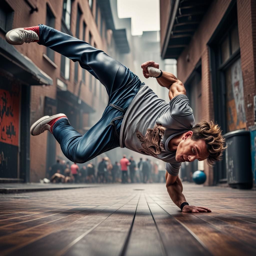 man breakdancing - AI Generated Artwork - NightCafe Creator