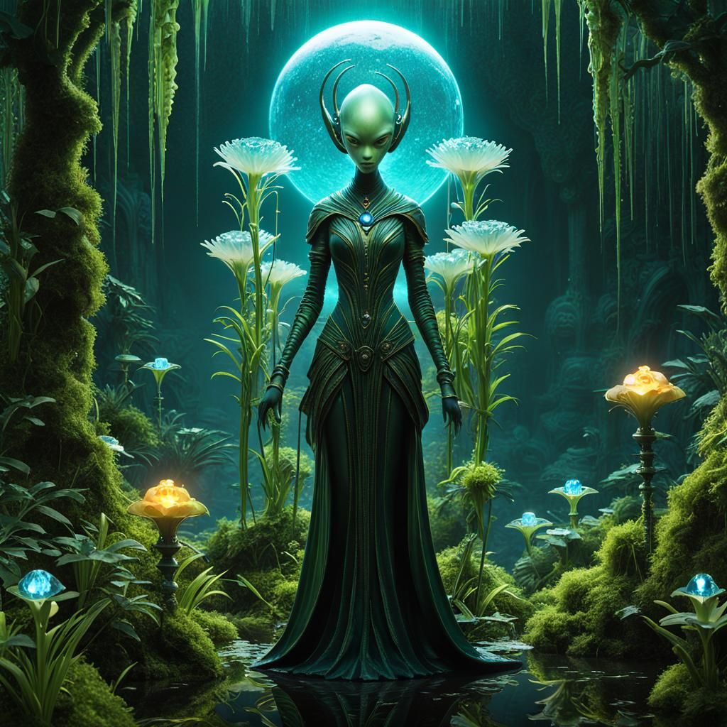 Cyberpunk gothic alien - AI Generated Artwork - NightCafe Creator