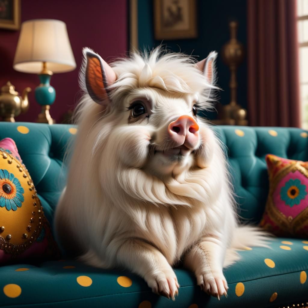 Pet Persian Llama Pig - AI Generated Artwork - NightCafe Creator
