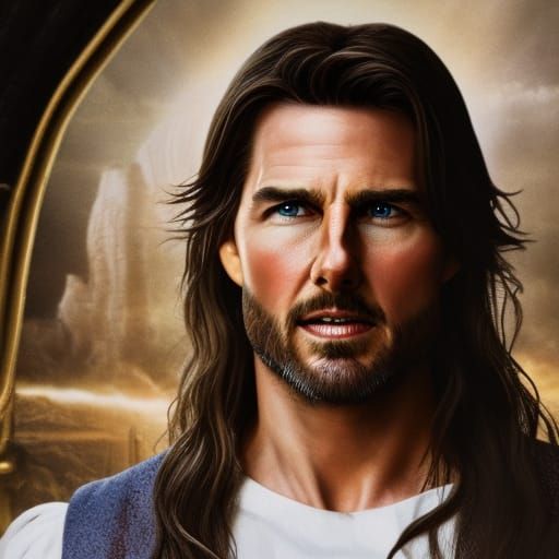Tom Cruise as Jesus Christ - AI Generated Artwork - NightCafe Creator
