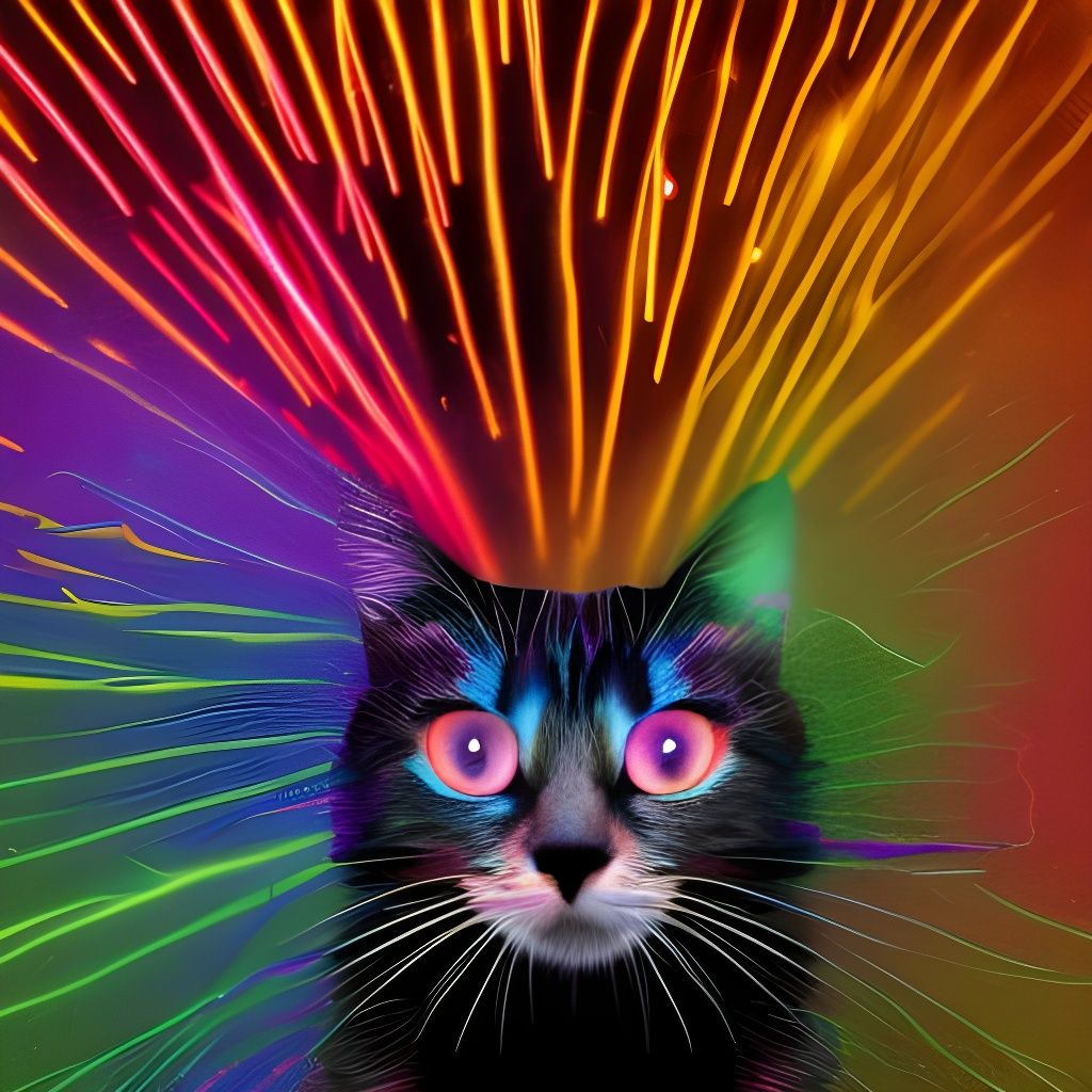 catloaf rainbow psychedelic firework - AI Generated Artwork - NightCafe ...