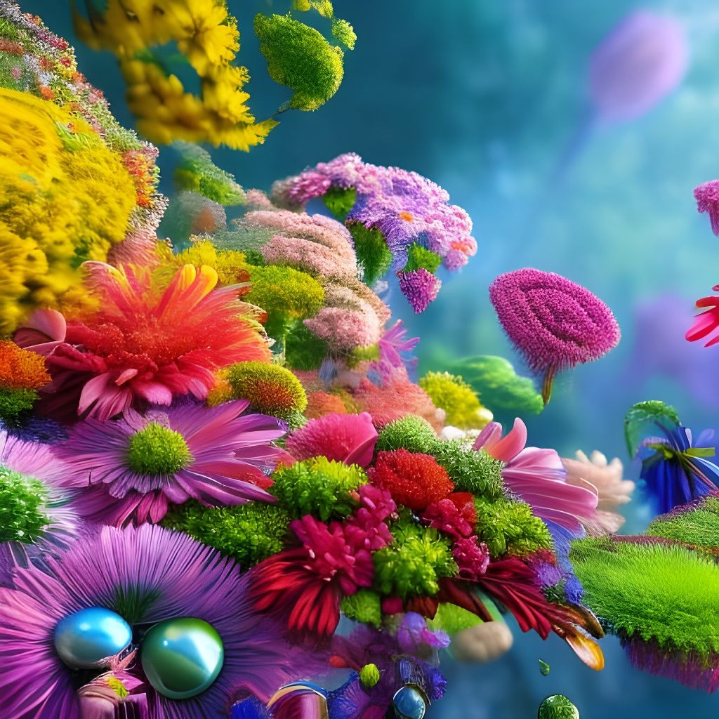 Flowers explosion - AI Generated Artwork - NightCafe Creator