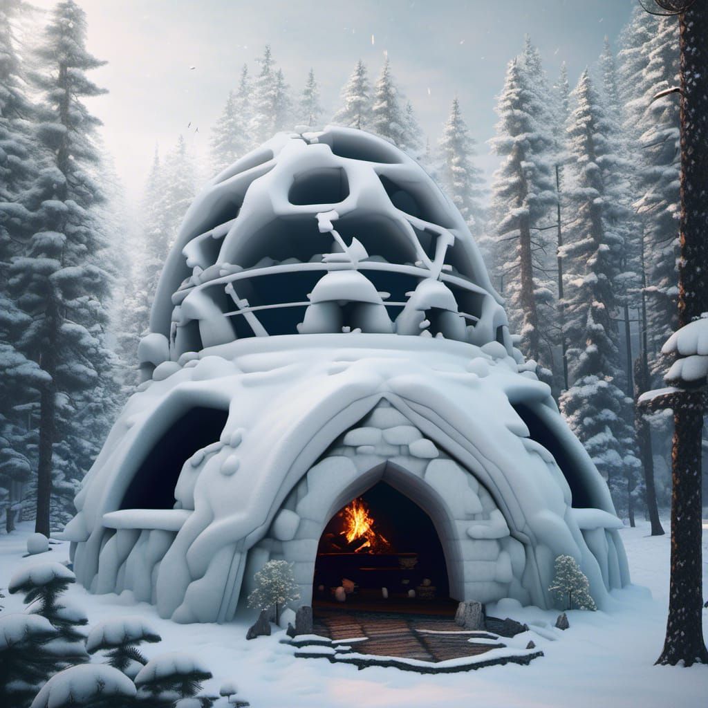 Forest Igloo - AI Generated Artwork - NightCafe Creator