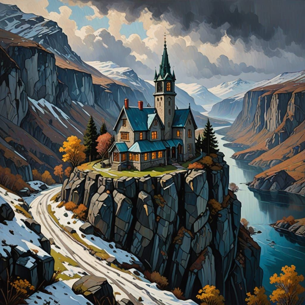 Gothic - Gothic Mansion on Cliff