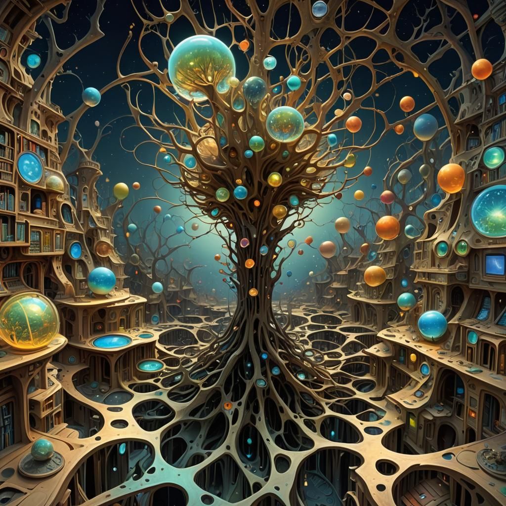 Neuroscape Pranckevicius Holographic Nucleotidescape warped perspective ...