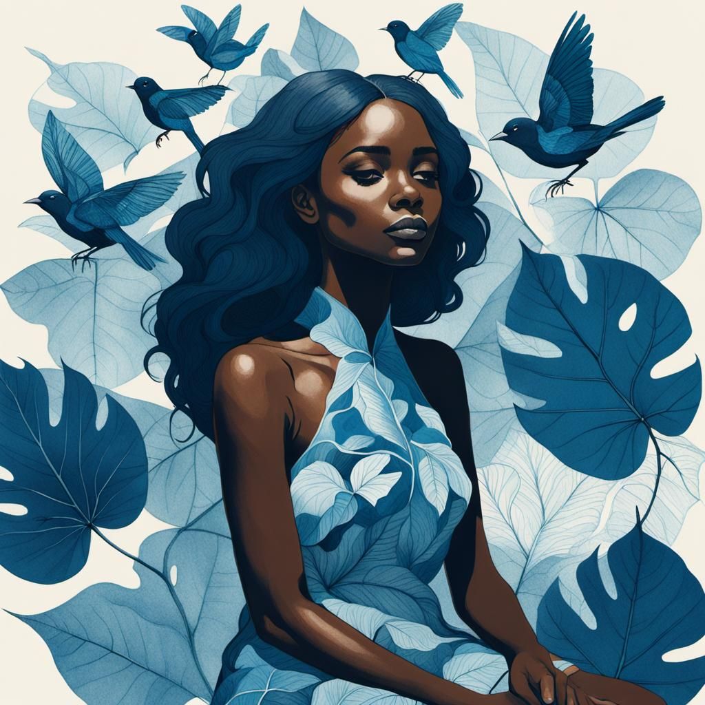 Leaf Lady 4 - AI Generated Artwork - NightCafe Creator