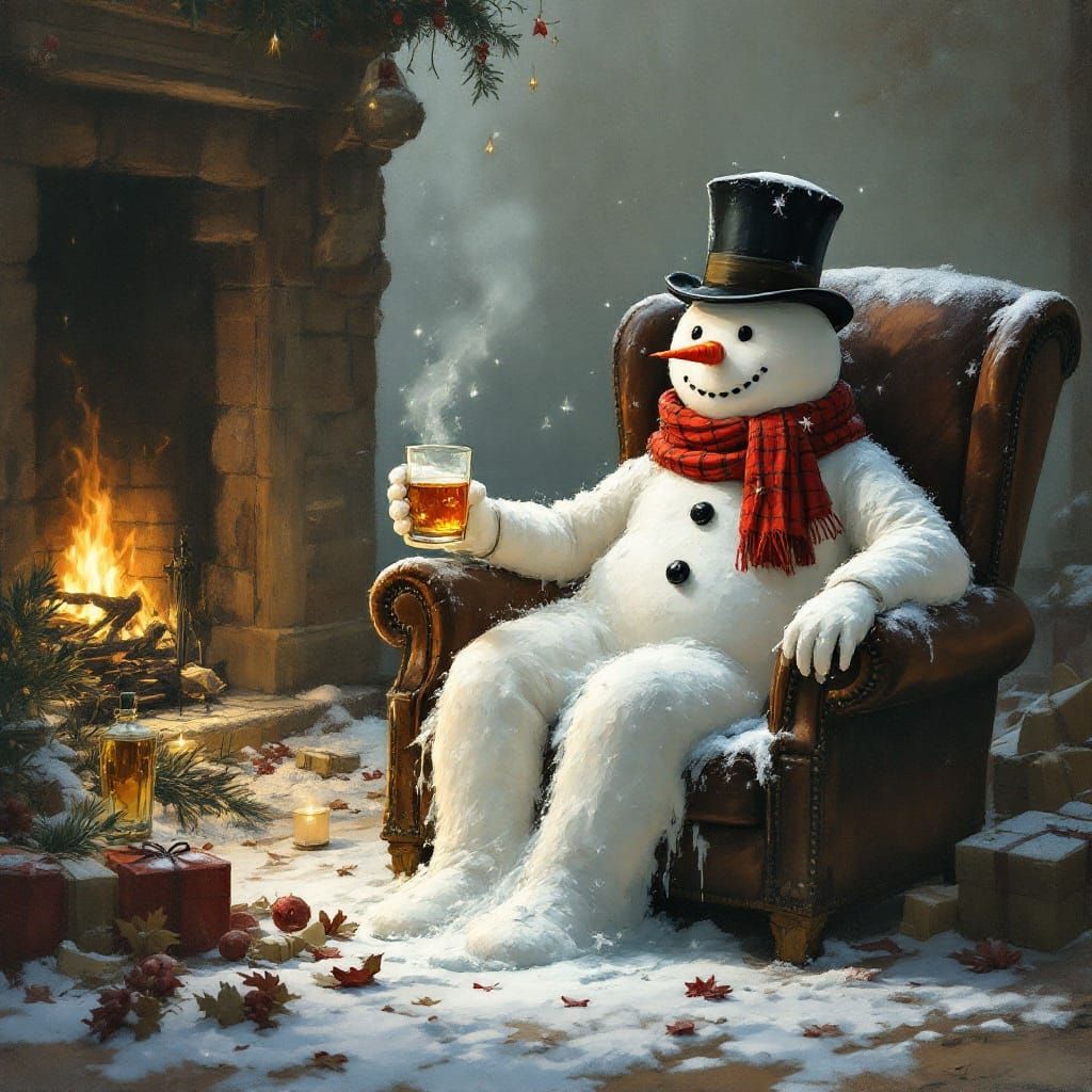 frosty the snowman melting the night away