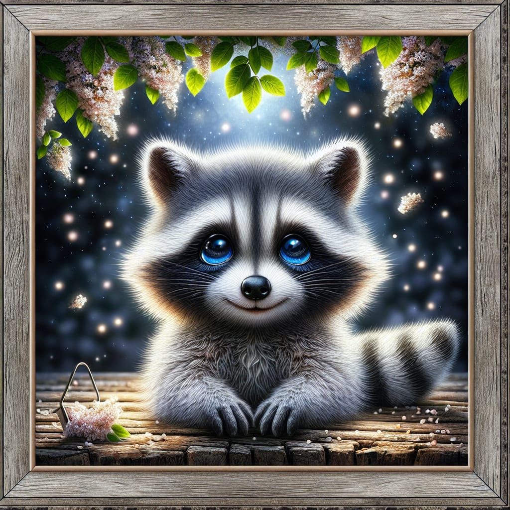 Raccoon at its cutest