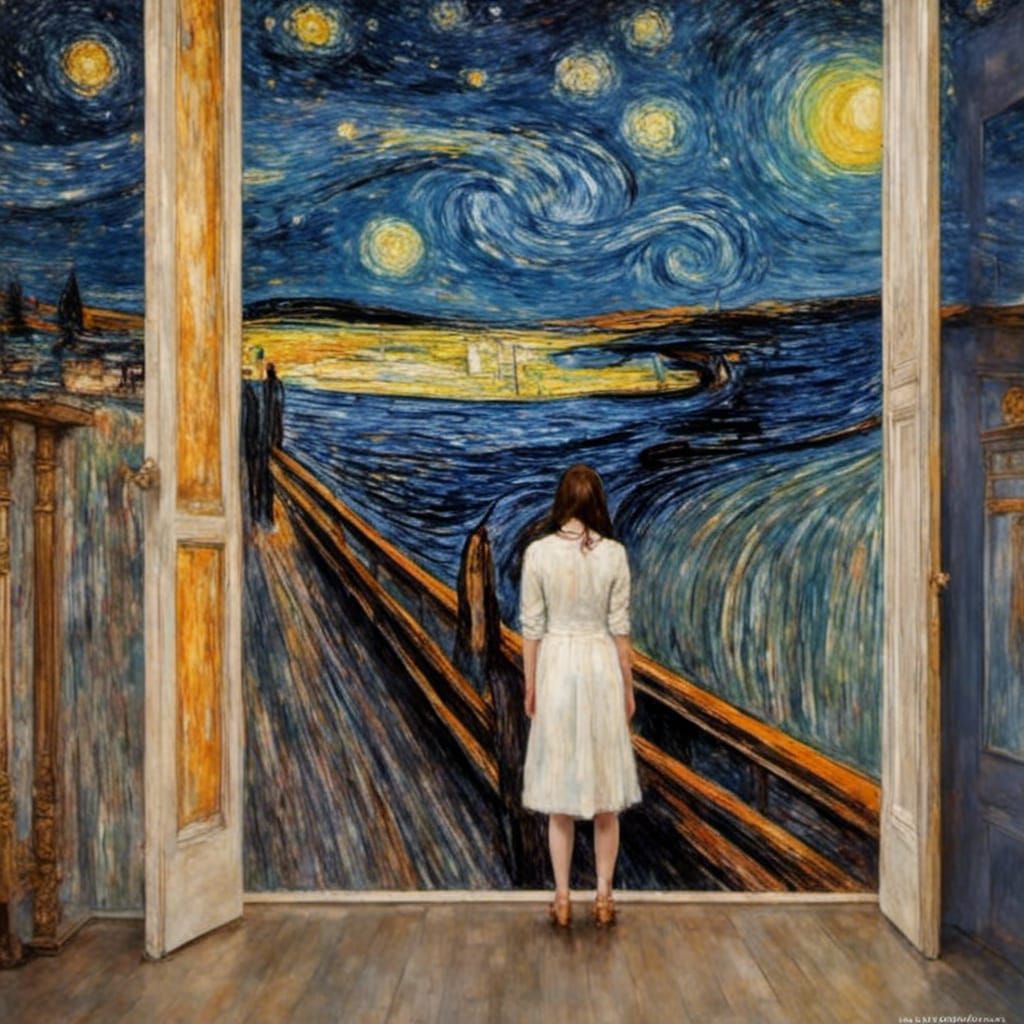 Portal to a Starry Night - AI Generated Artwork - NightCafe Creator