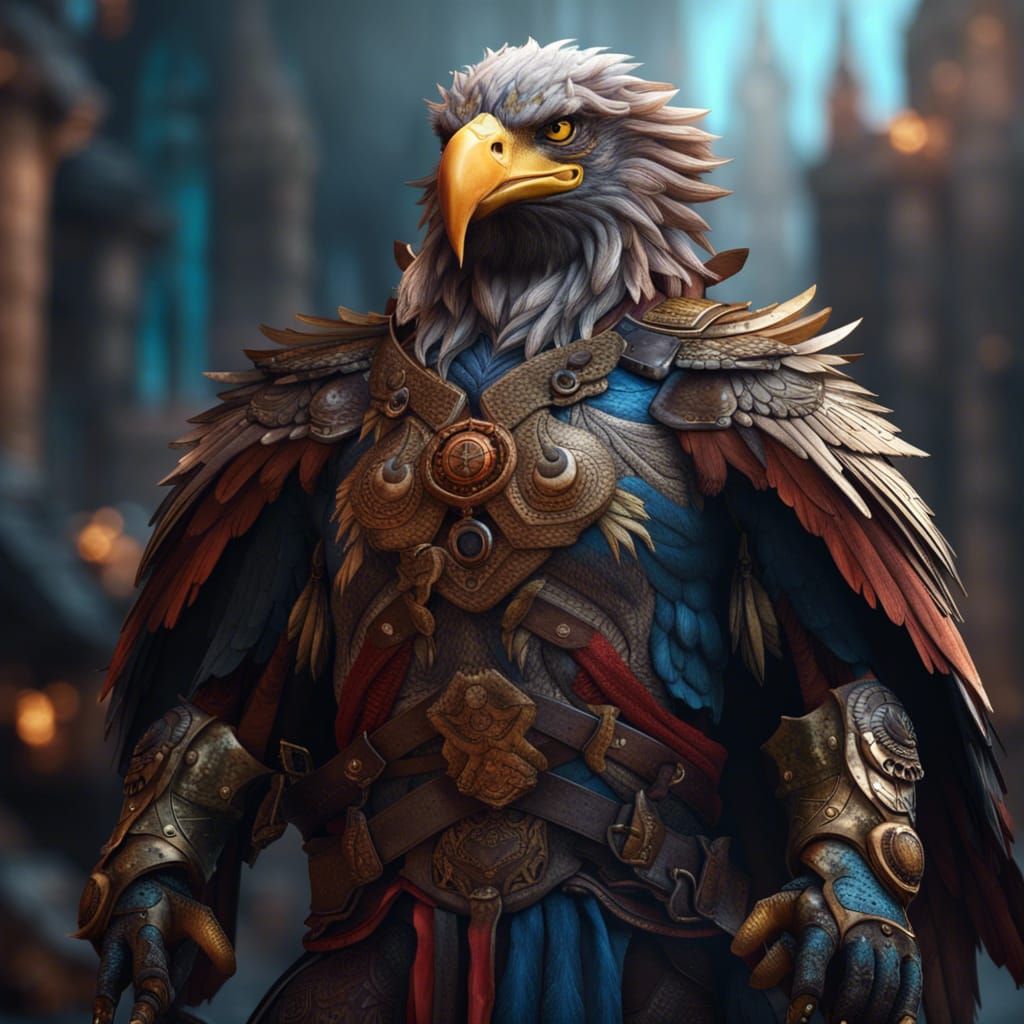 anthropomorphic eagle warrior - AI Generated Artwork - NightCafe Creator