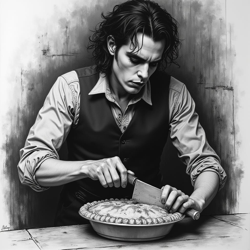Sweeney Todd, clever with a cleaver... Best pies in town...