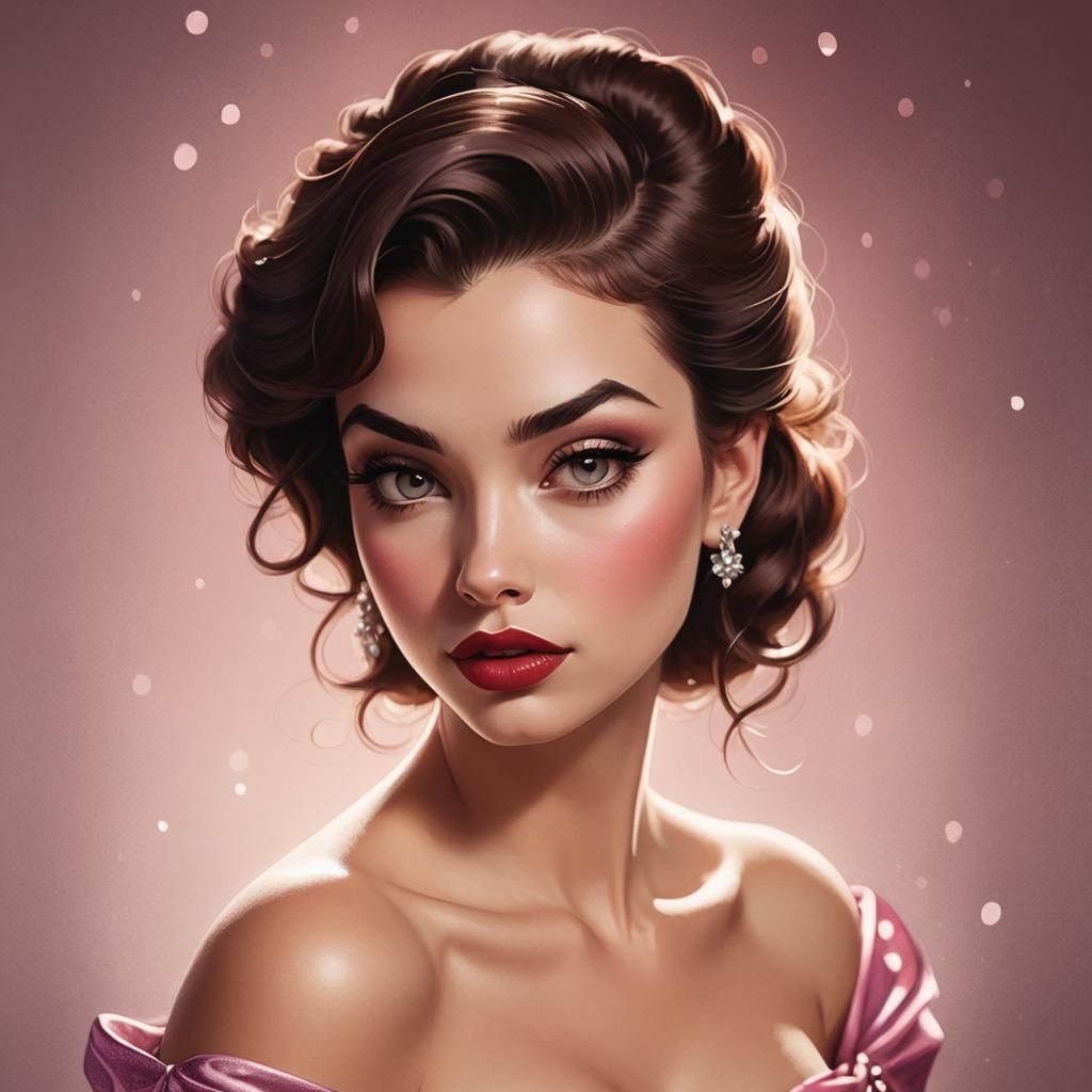 Alluring, captivating female: high rosy cheekbones: glistening pouting ...