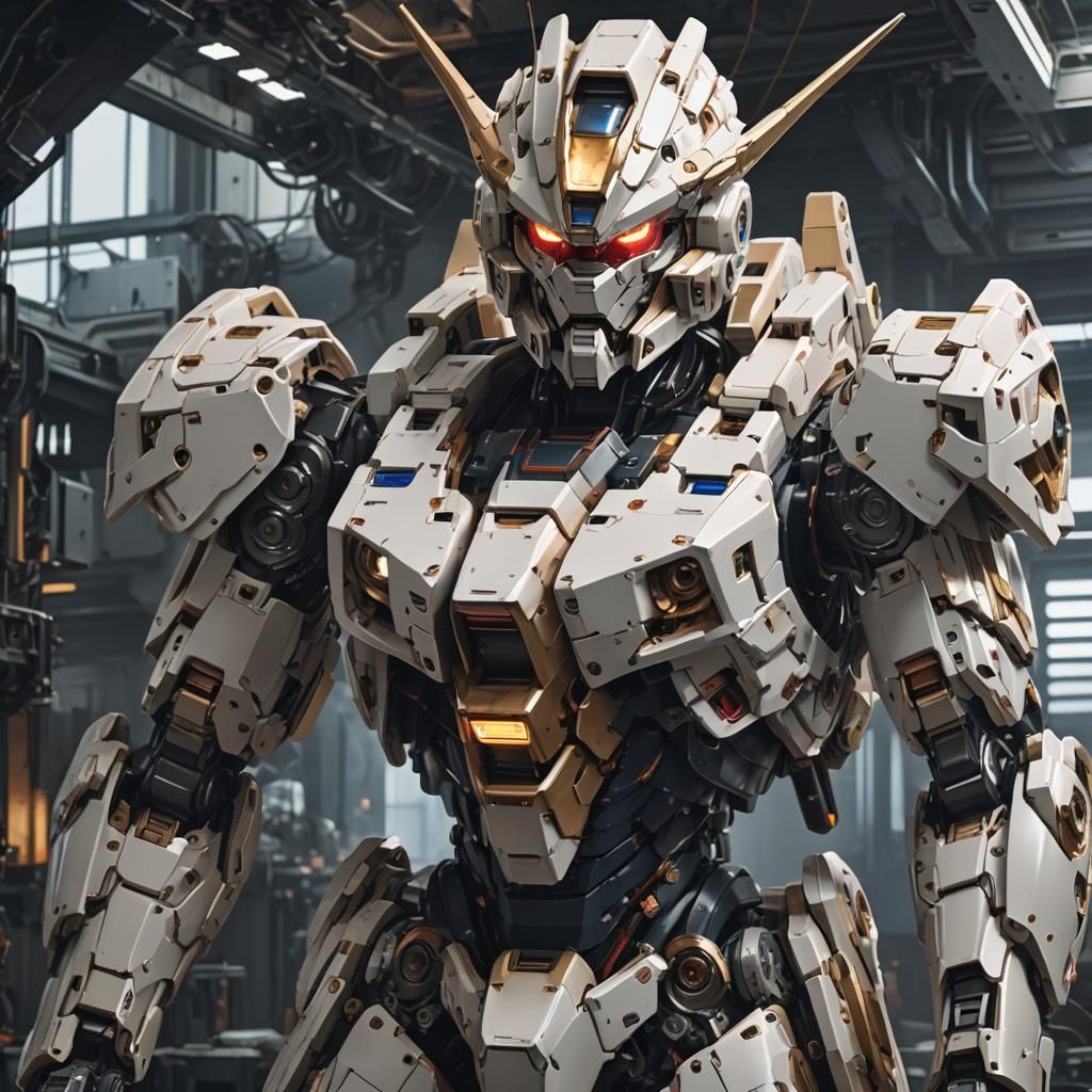 internal frame of a humanoid robot like Gundam External armor ready to ...