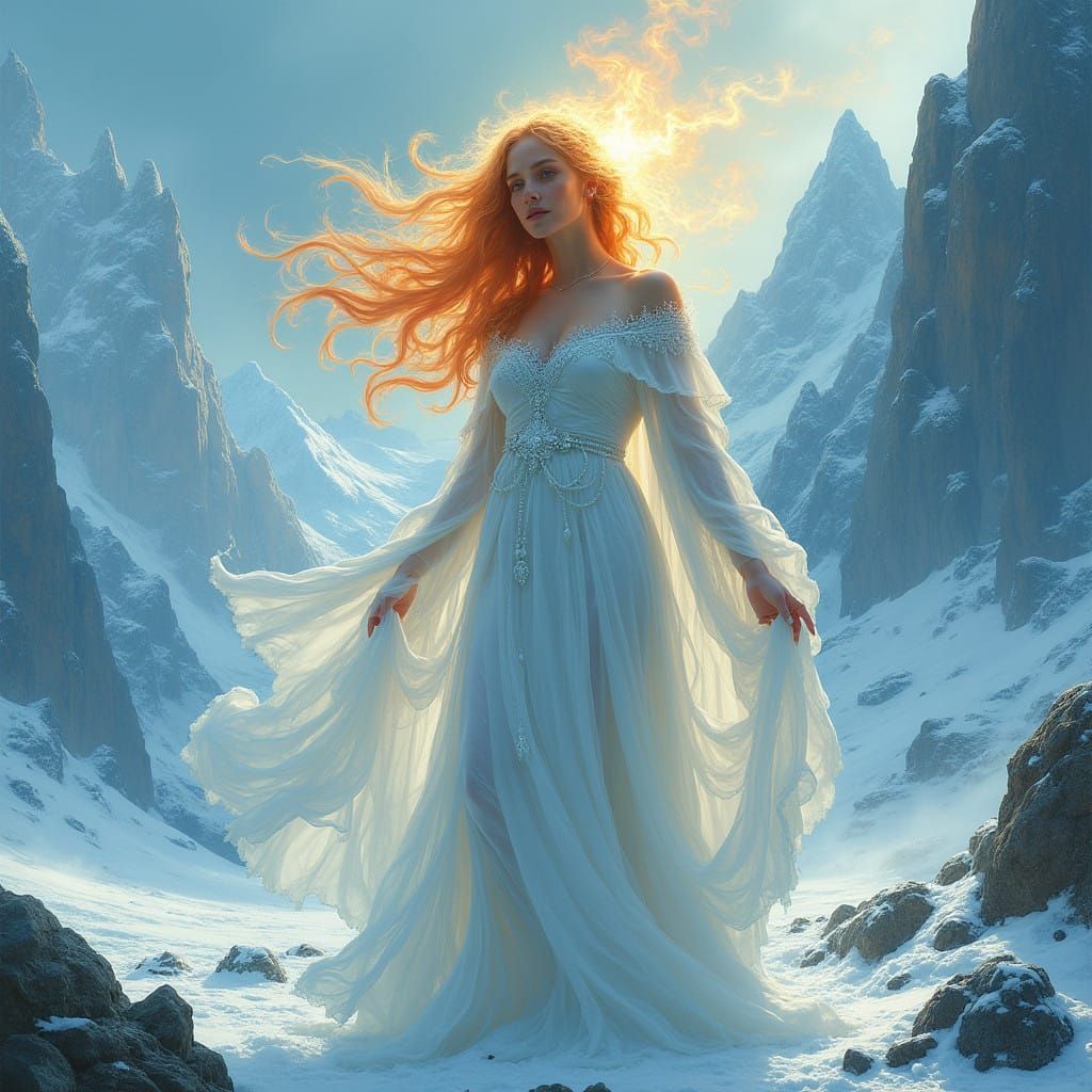 Goddess of ice and fire - Goddess of Frost and Flame in Maje...