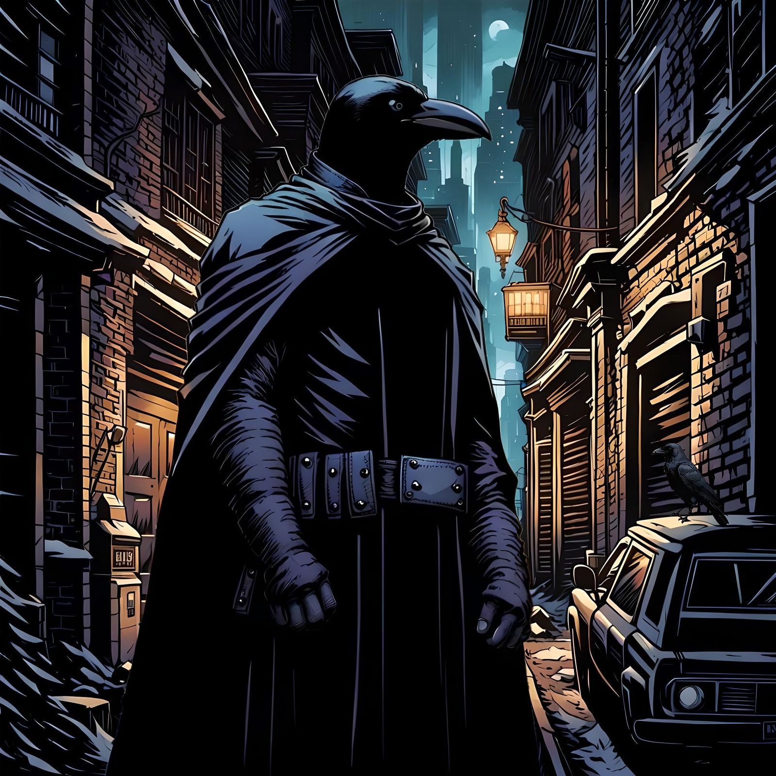 Crow (OC) - AI Generated Artwork - NightCafe Creator