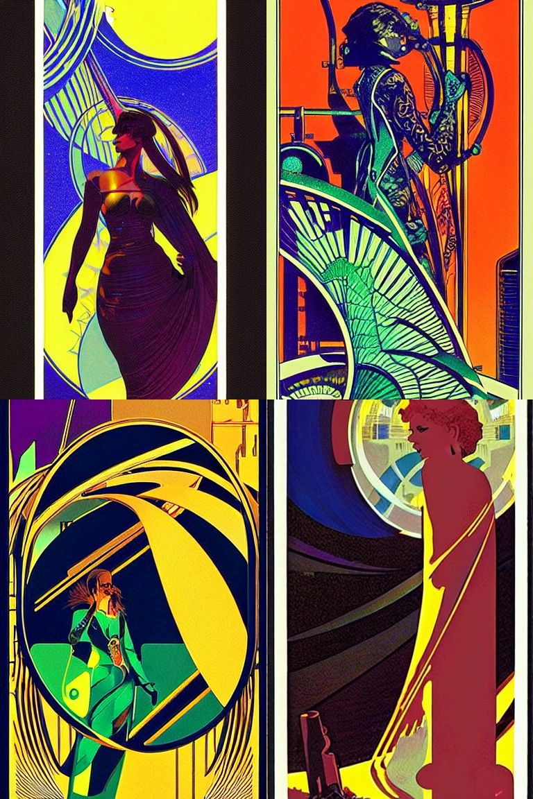 Solarpunk Art Nouveau Tarot Card by Syd Mead - AI Generated Artwork ...