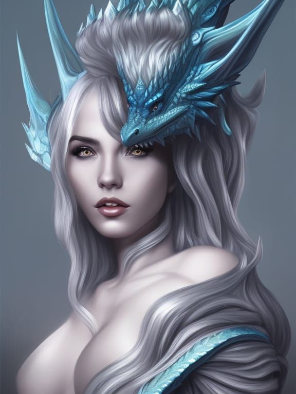 IceDragon Queen - AI Generated Artwork - NightCafe Creator