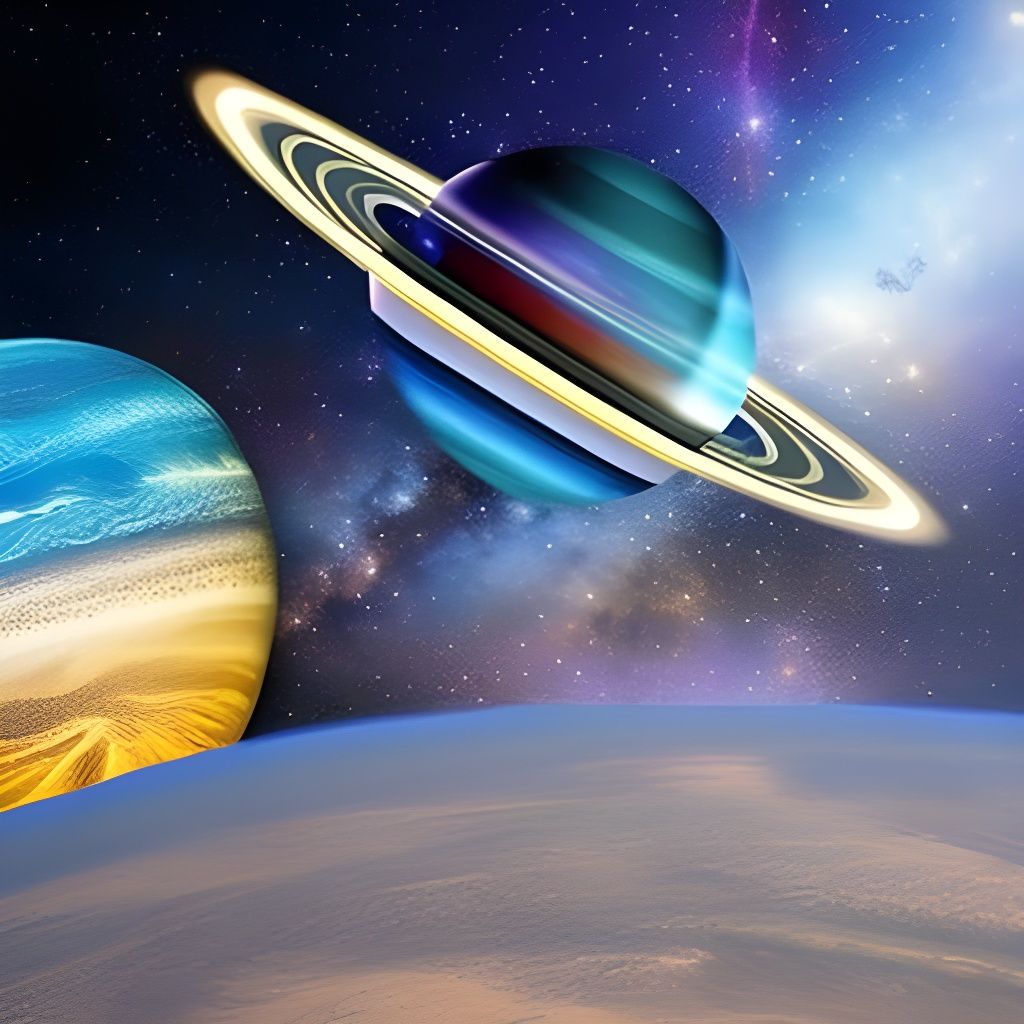Saturn-like planet seen from space - AI Generated Artwork - NightCafe ...