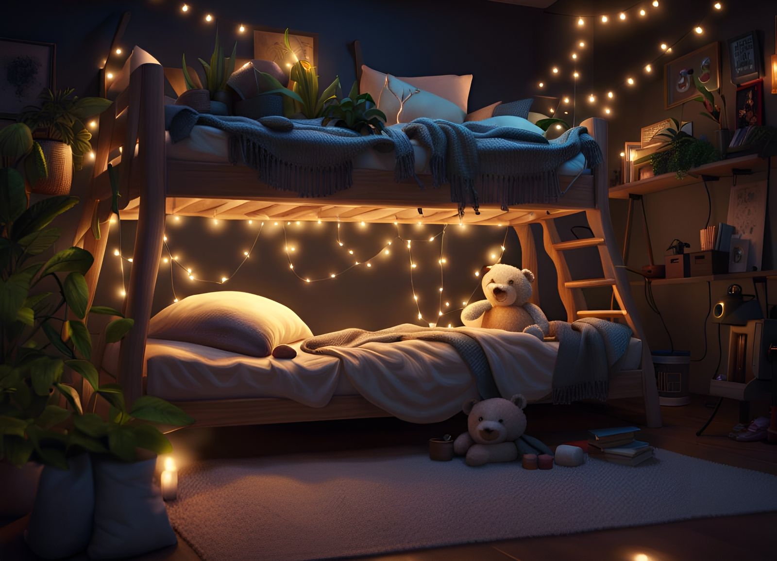 Bunk Bed 3 - AI Generated Artwork - NightCafe Creator