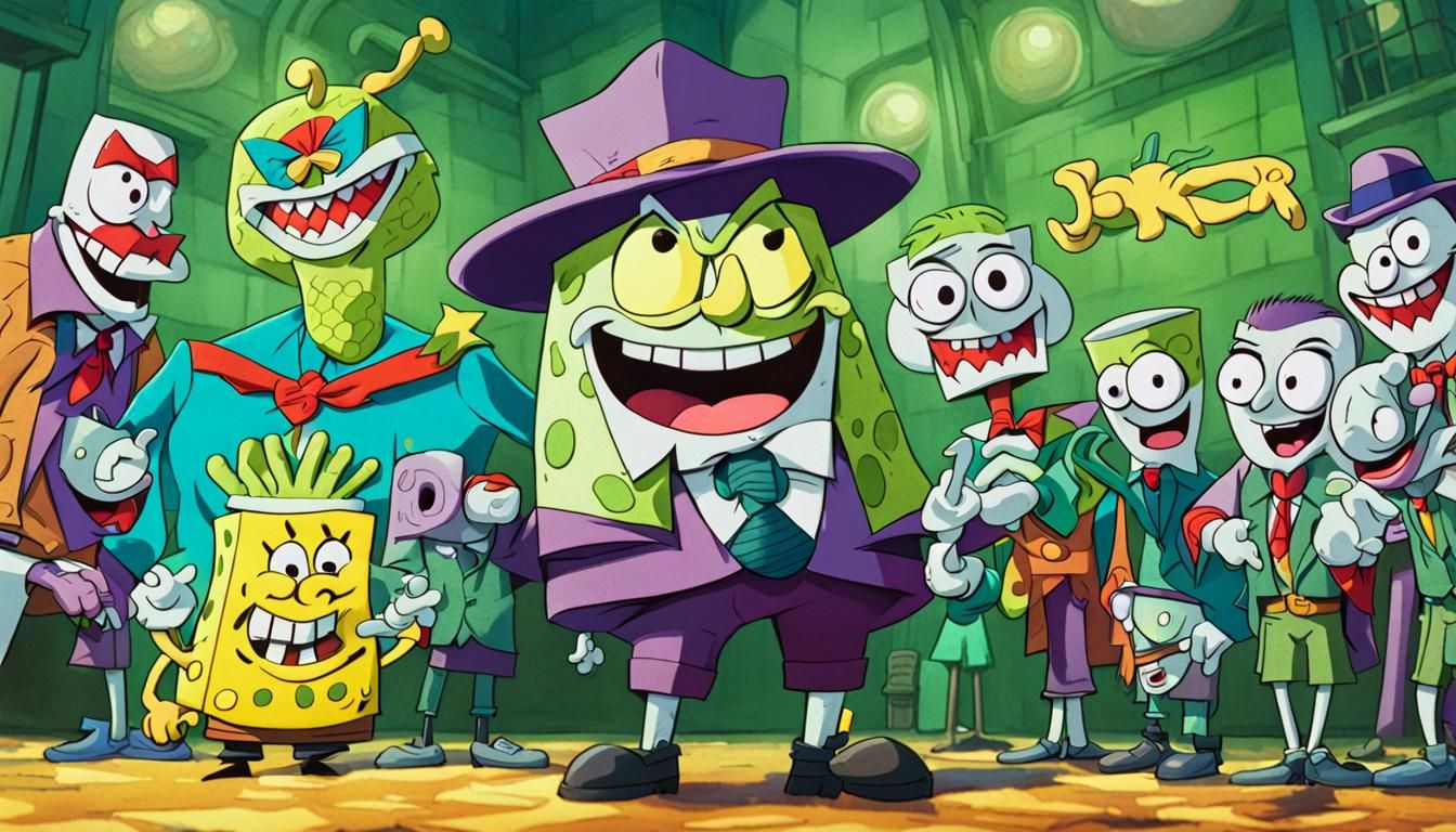 Spongebob Squarepants The Joker - AI Generated Artwork - NightCafe Creator