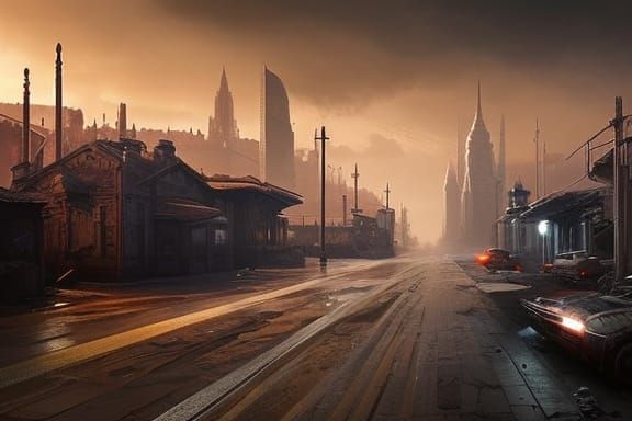 Abandoned City - AI Generated Artwork - NightCafe Creator