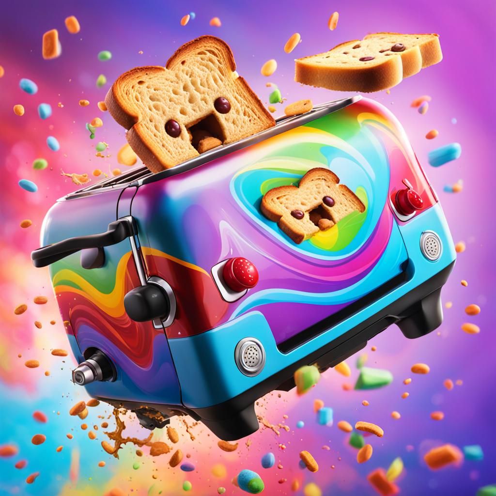 Flying toasters make me happy - AI Generated Artwork - NightCafe Creator