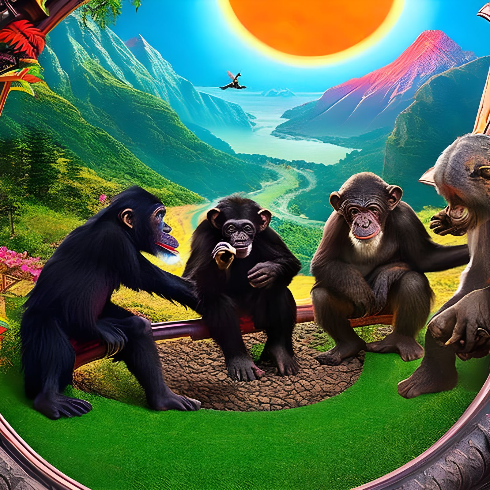 Fantasy Chimps (#8) - AI Generated Artwork - NightCafe Creator