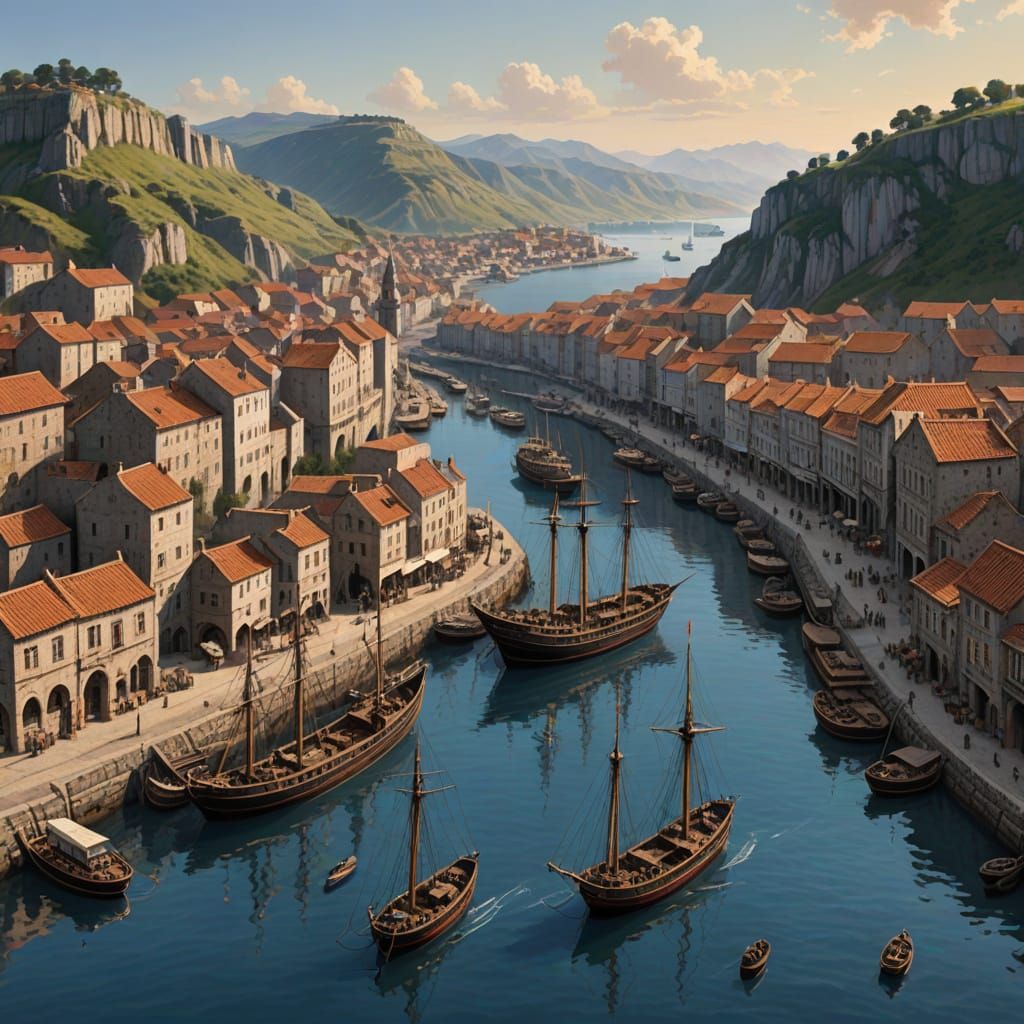 Majestic, ancient port town with the largest number of ships in history