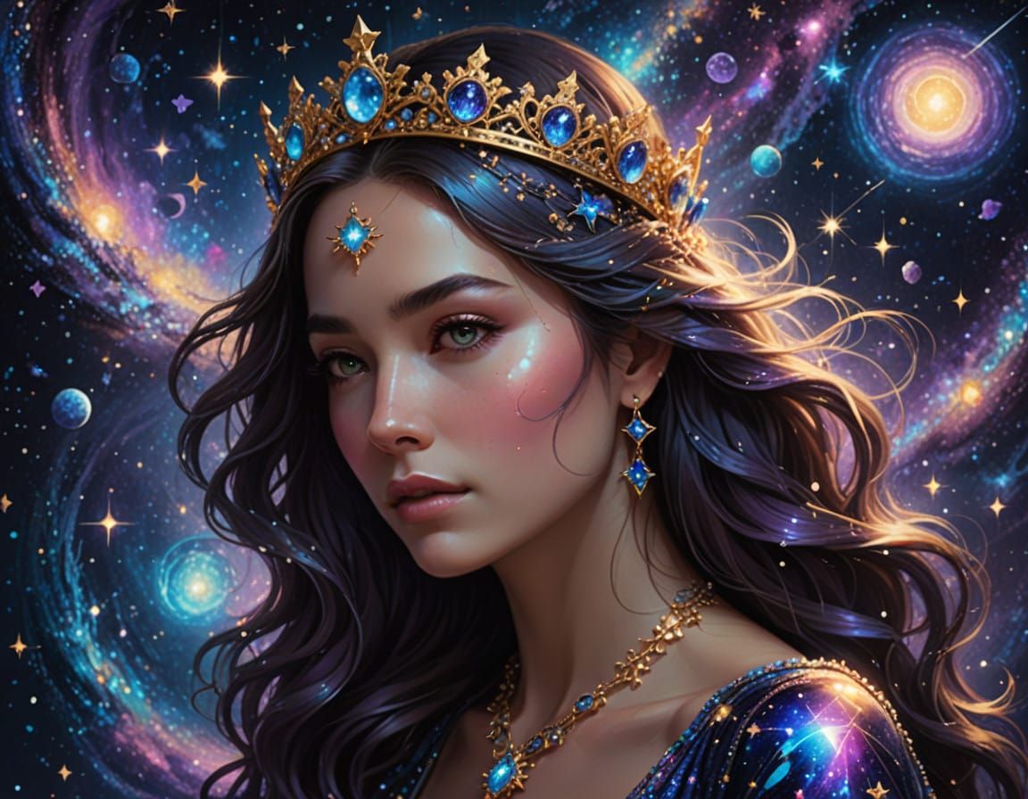 A woman's side portrait in semi-3D mini-box art