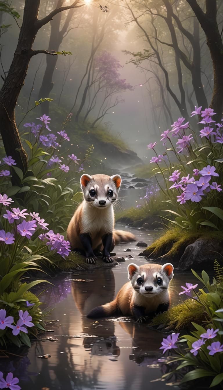 black footed ferret - AI Generated Artwork - NightCafe Creator
