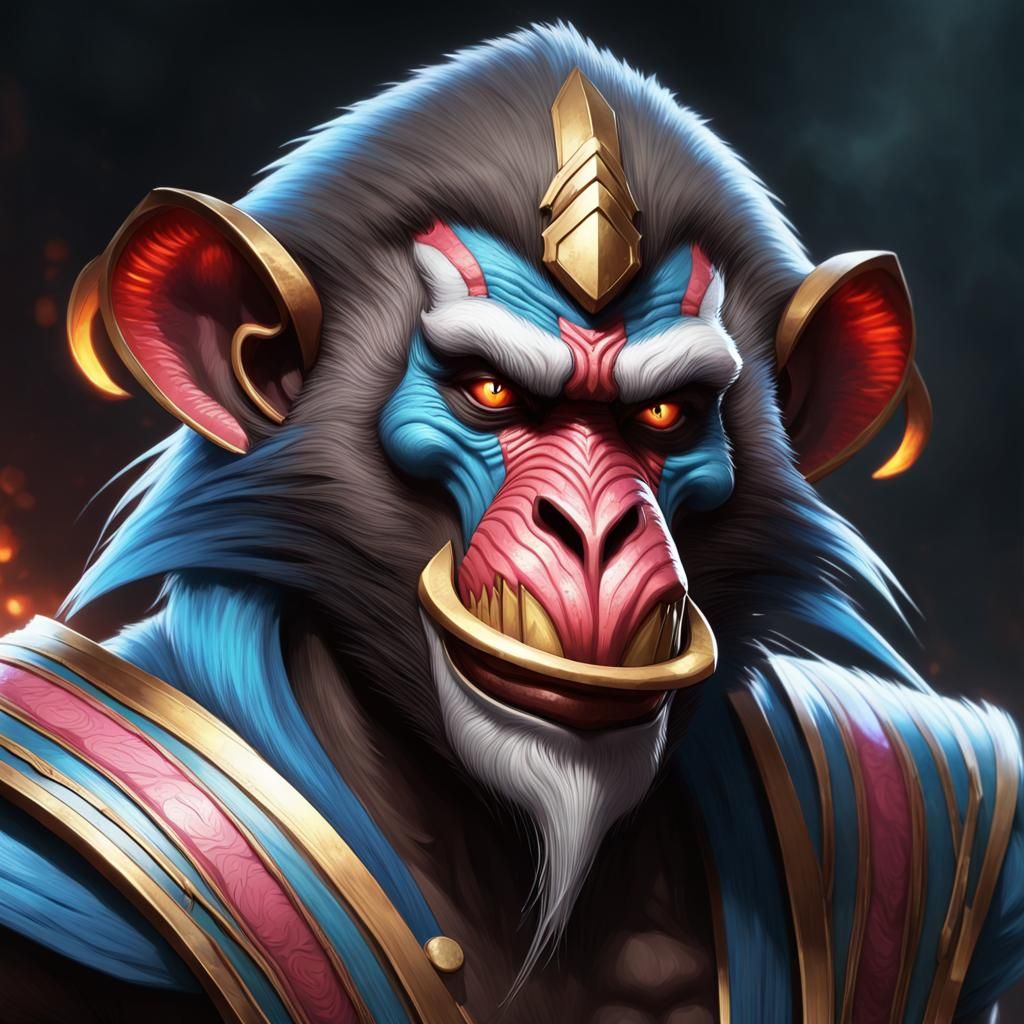 Keno mortal Kombat mandrill - AI Generated Artwork - NightCafe Creator