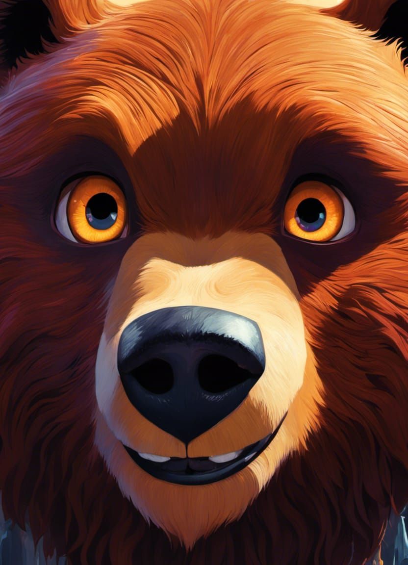 "BRAVE" Pixar Bear - AI Generated Artwork - NightCafe Creator