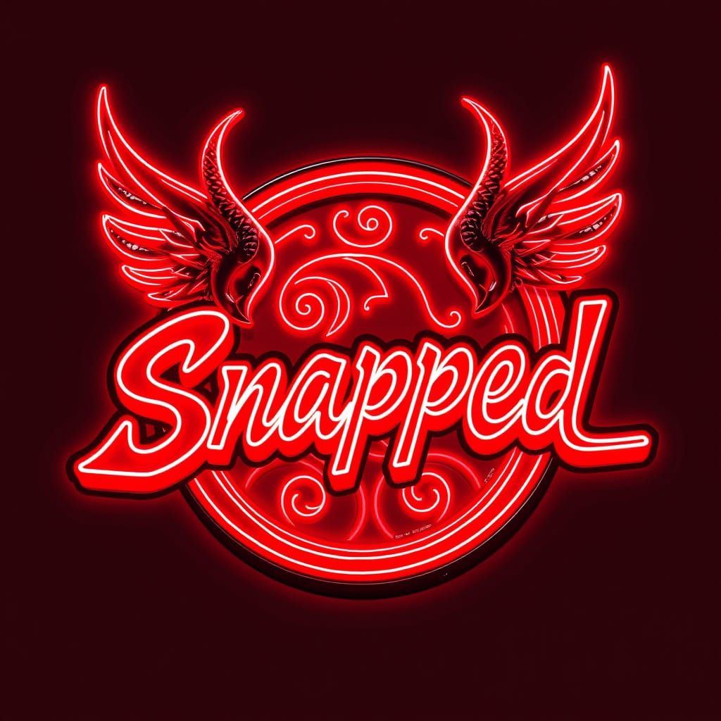 Just...Snapped - Cyberpunk Neon Sign with Angelic Horns