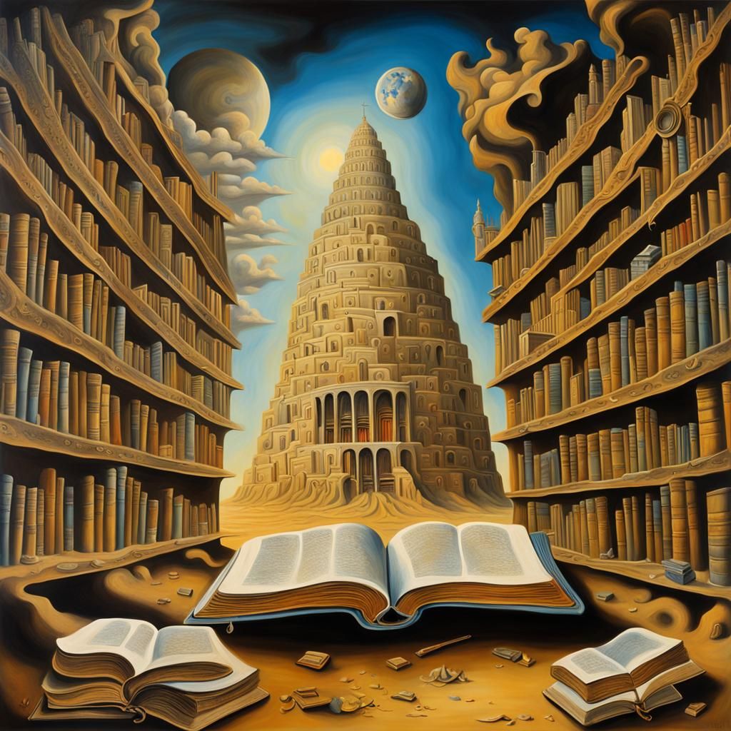 library of babel - AI Generated Artwork - NightCafe Creator