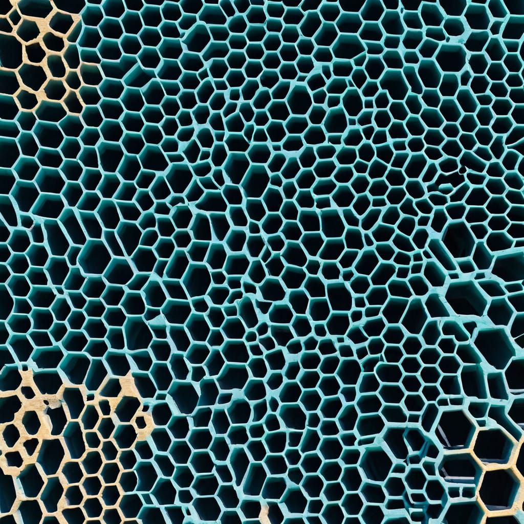 Hexagonal Honeycomb Patterns Revealed - AI Art