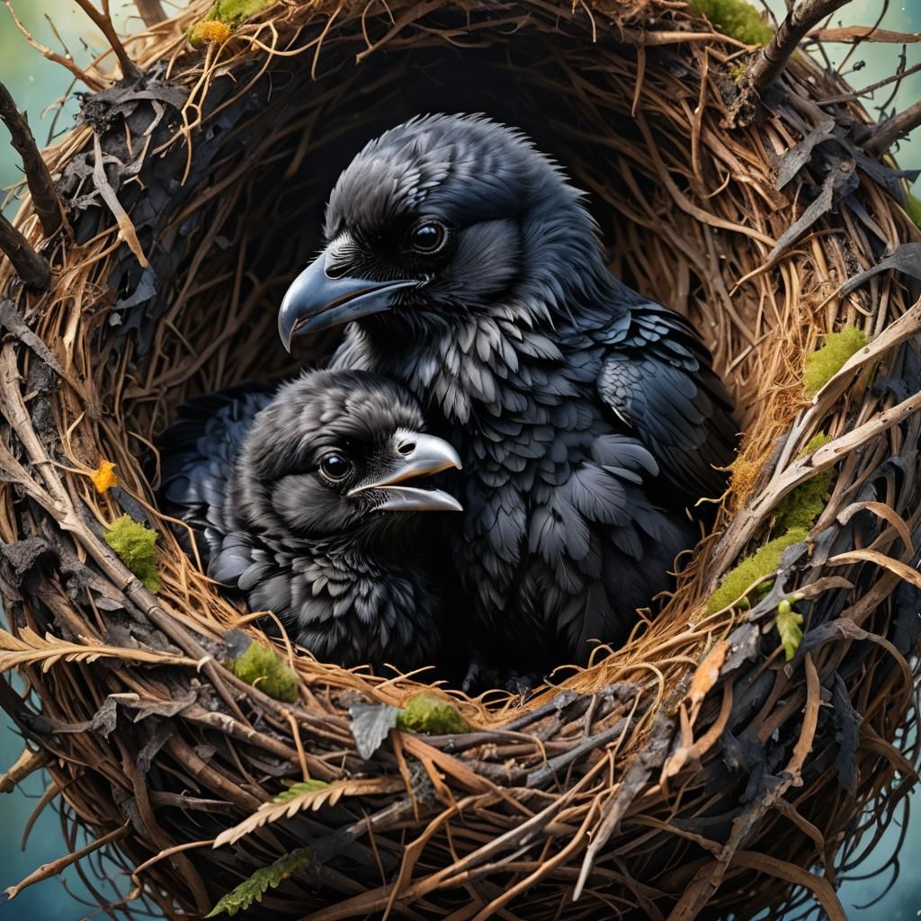 “Nevermore” said the raven chick. - AI Generated Artwork - NightCafe ...