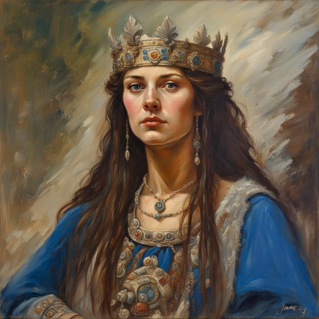 Slavic beautifully pagan young queen polish soil year circa year 900 ...
