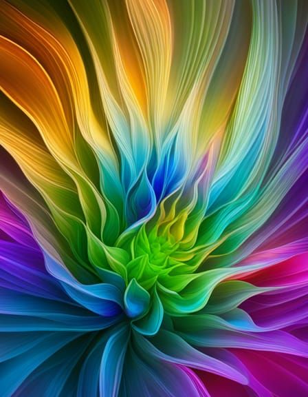 a fractalized flower - AI Generated Artwork - NightCafe Creator