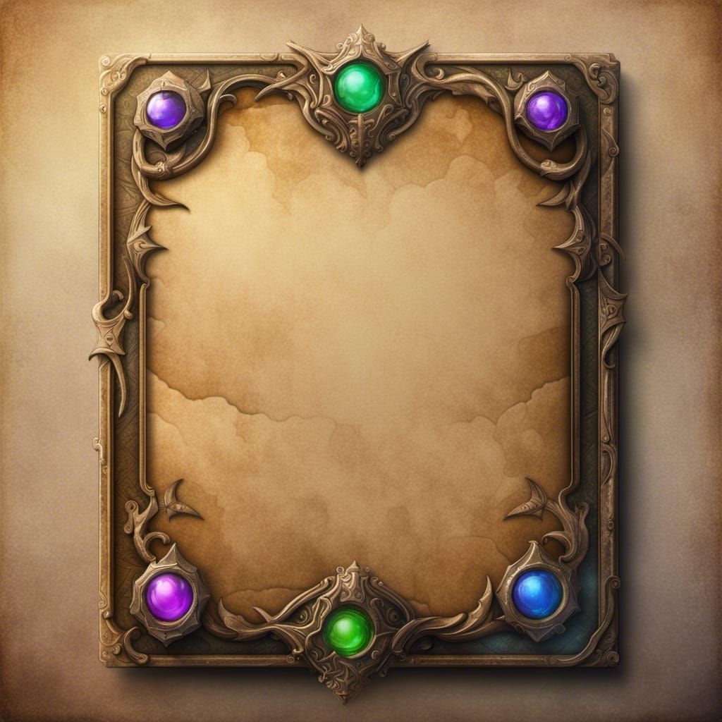 blank parchment magic item card - AI Generated Artwork - NightCafe Creator