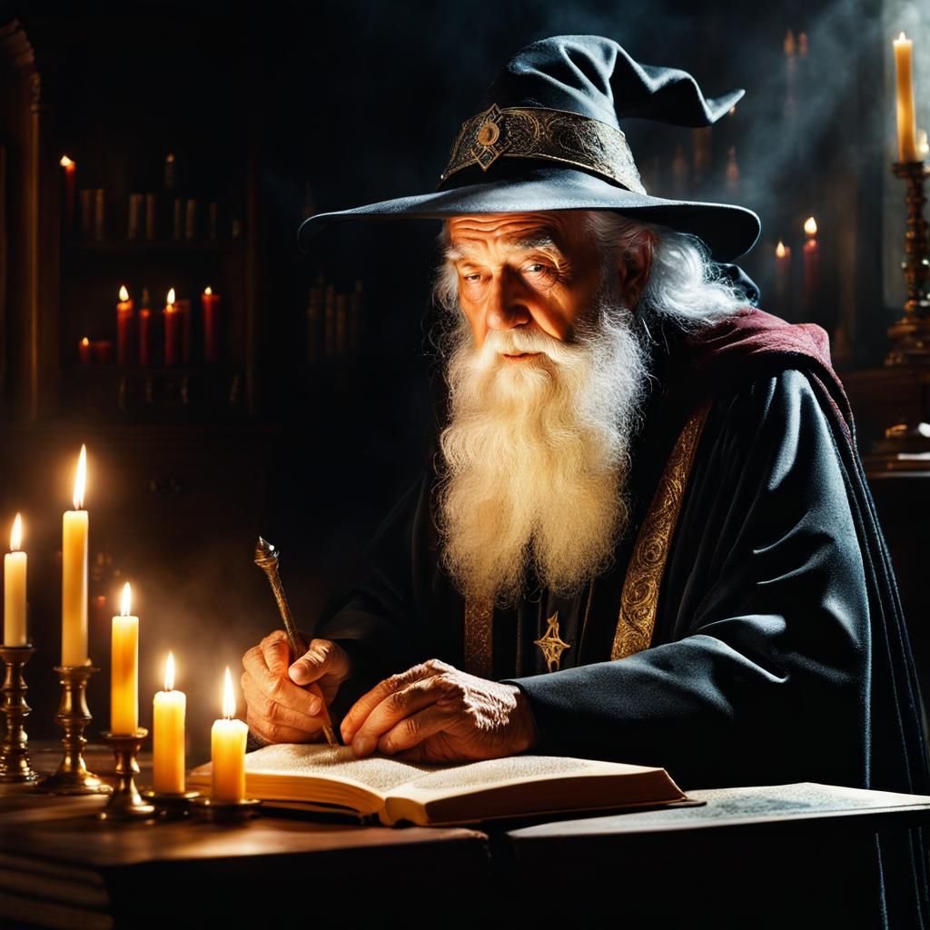 Wizard at His Studies - AI Generated Artwork - NightCafe Creator