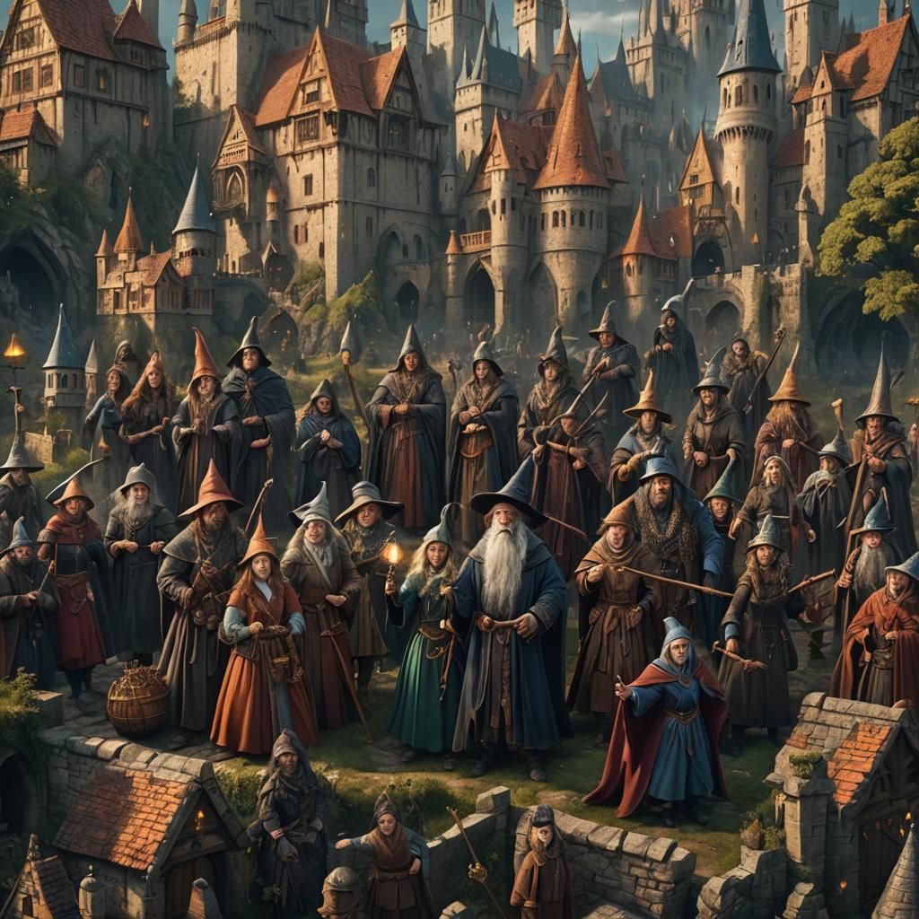 WIZARDS AND WITCHES - AI Generated Artwork - NightCafe Creator