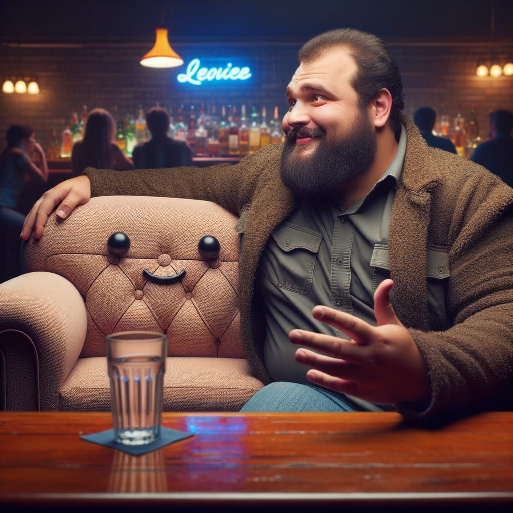 JD Vance trying to put the moves on a sofa