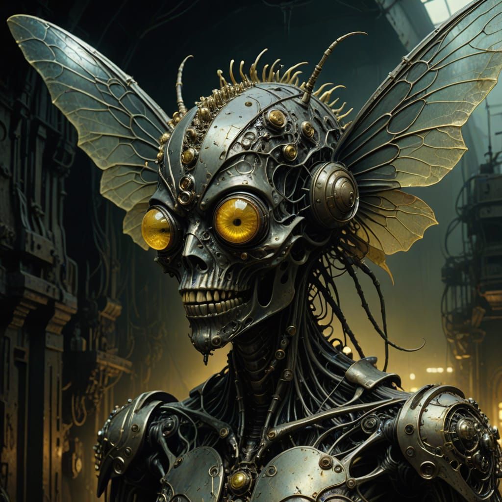 Bio-Punk Cyborg Goblin in Gritty, Industrial Reali... - AI Art